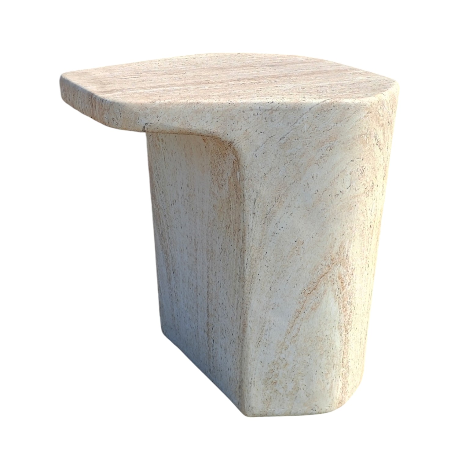 Contemporary Stone-Look Side Table