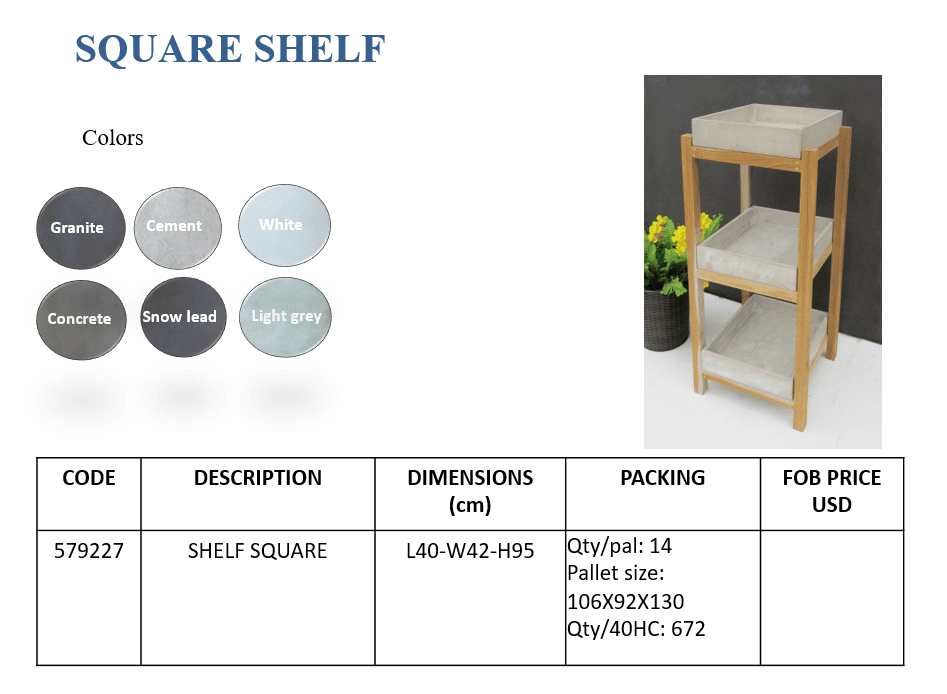 Concrete Furniture - Square Shelf